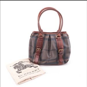 Burberry | Bags | Burberry Northfield Check Coated Canvas And Leather ...